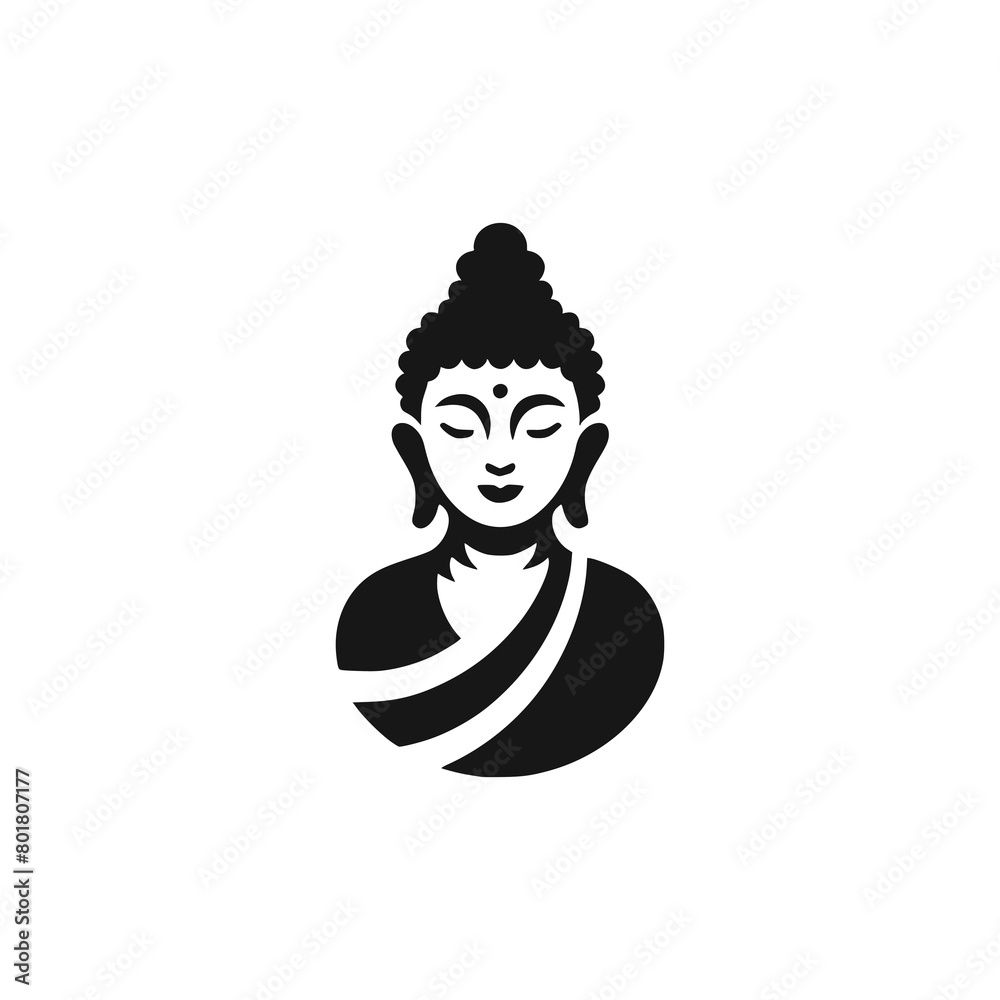 simple buddha culture religion logo vector illustration template design ...