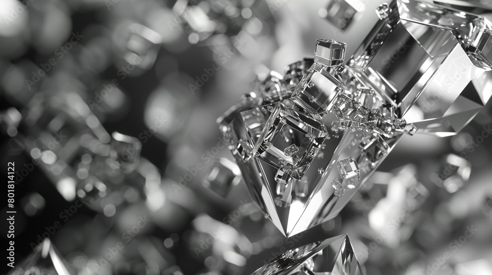 High-resolution image of microscopic diamond particles, displaying ...