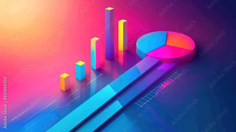 gradient background from blue to purple, dynamic typography ...