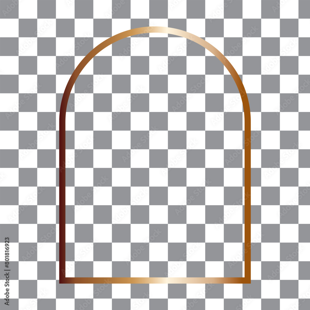 Golden portal frame, gold border. Isolated png illustration ...