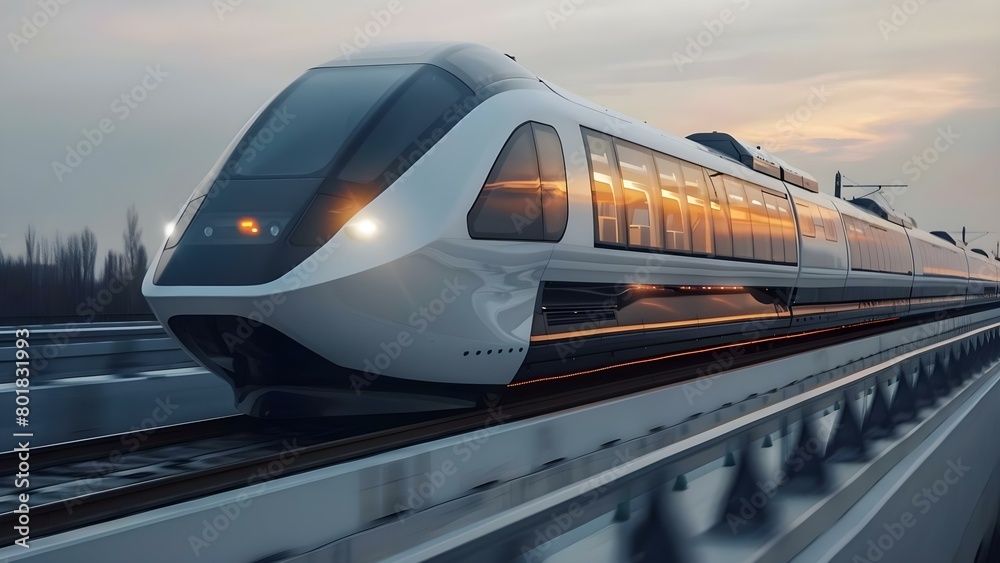 Futuristic maglev train design showcases cuttingedge transportation ...