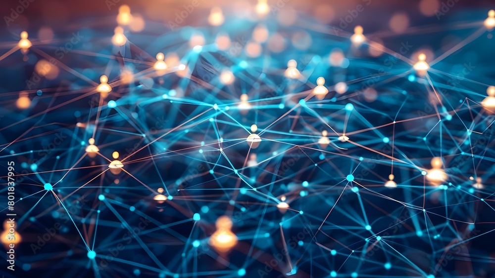 Detailed view of social media profile network connections in graph ...
