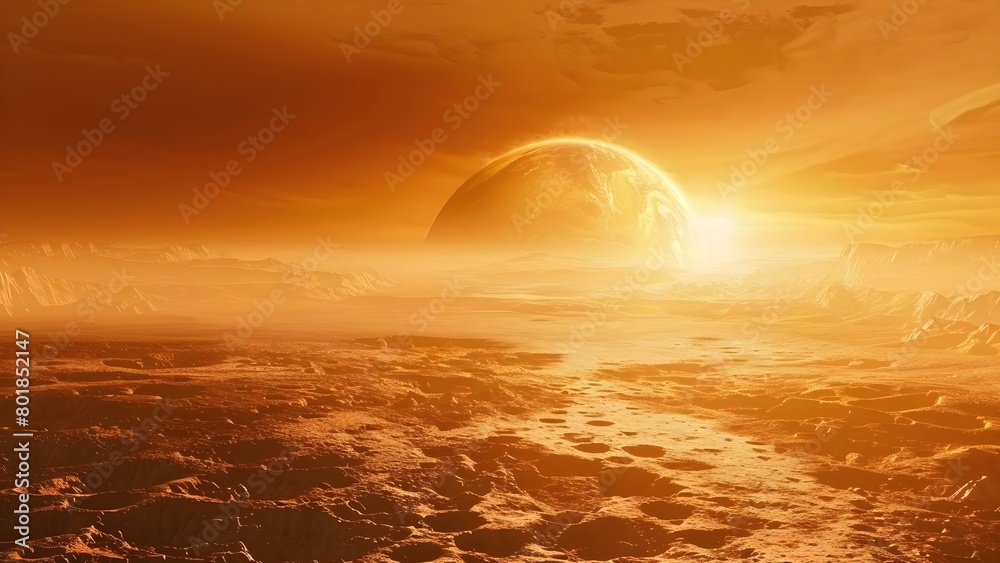 Artistic depiction of the emergence of life on early Earth through ...