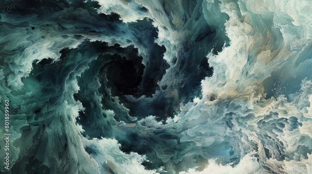 Conceptual watercolor background showing the distortion of space and ...