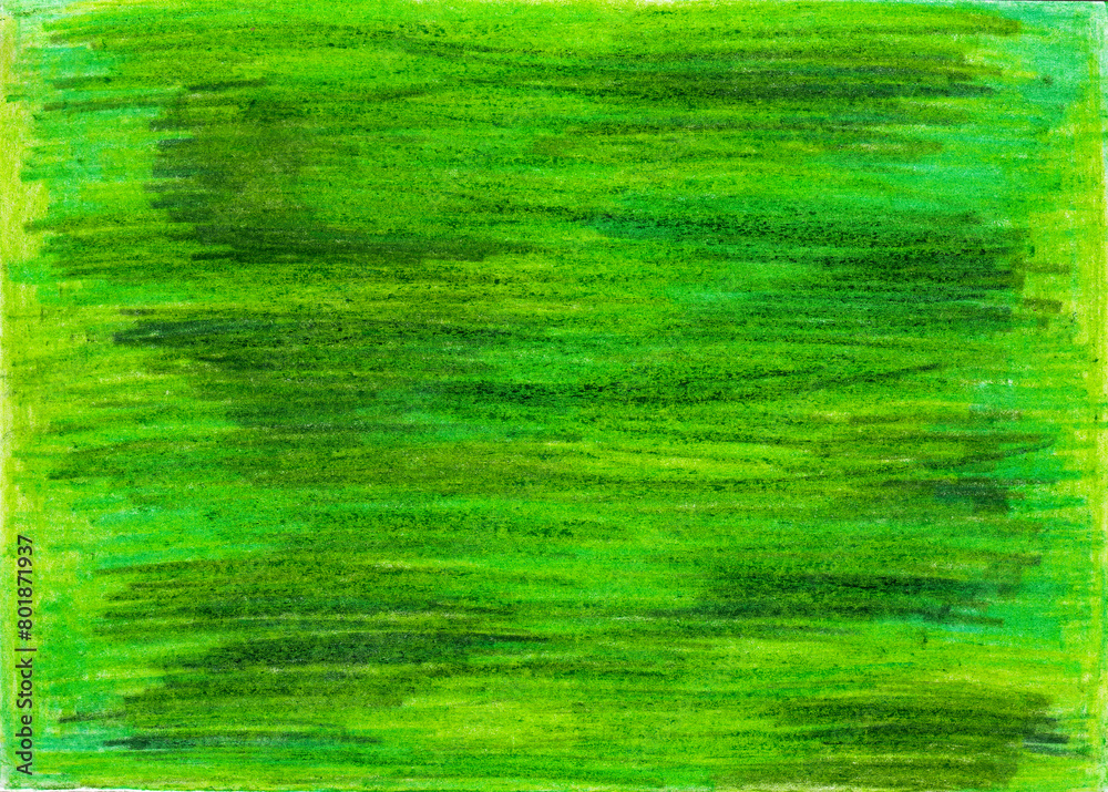 Abstract green background. Filled with texture drawn with colored ...