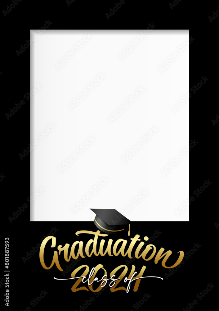 Class of 2024, Graduation photo frame format A4. Congrats Graduates ...