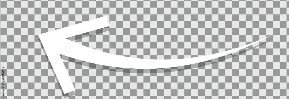 White arrow icon on transparent background. flat style. white arrow ...
