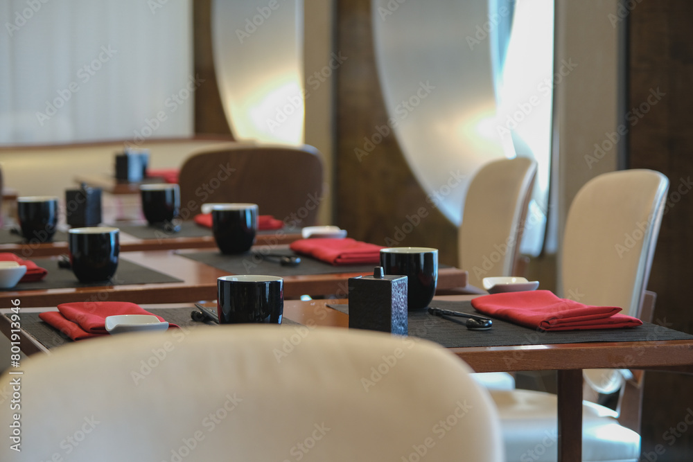 Elegant Japanese Sushi a la carte restaurant dining room onboard luxury ...