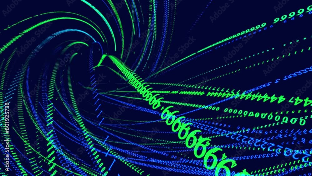 Sci fi theme, information ai construction of letters. Vj loop hologram ...