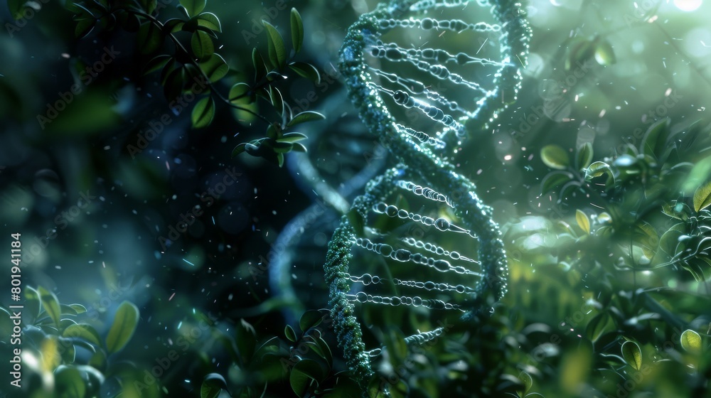 DNA plant structure science background ,double helix genetic, medical ...