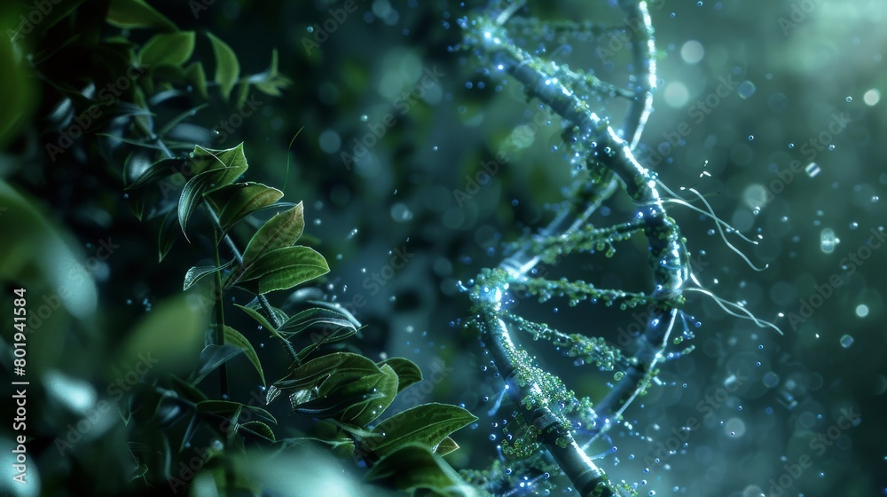 DNA plant structure science background ,double helix genetic, medical ...
