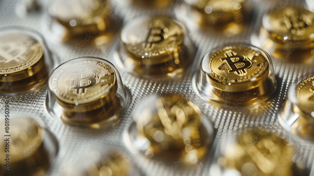 An eye-catching image featuring pill tablet packaging with pills shaped ...