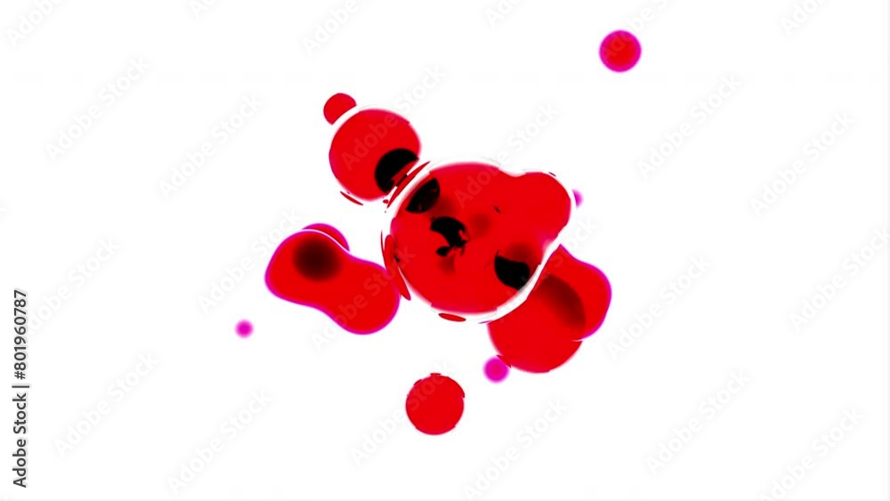 3D animation of abstract volume objects. Abstract morph liquid forms of ...