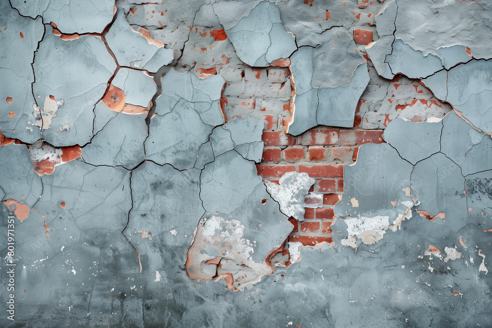 Sfondo con muro rotto. Crepe. Vecchio muro. Stock Photo | Adobe Stock