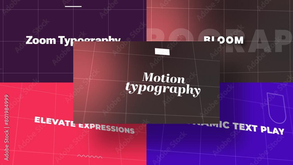 3D Animated Text Panorama | Animated Titles with Control Panels Stock ...