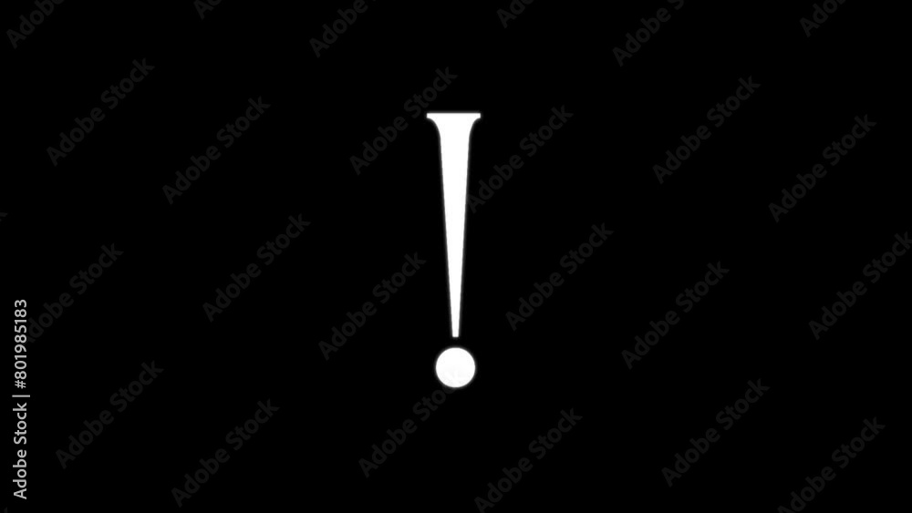Vidéo Stock Animation Punctuation mark on black Background Opener With ...