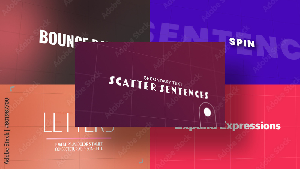 3D Depth Core Typography | Animated Titles with Control Panels Stock ...