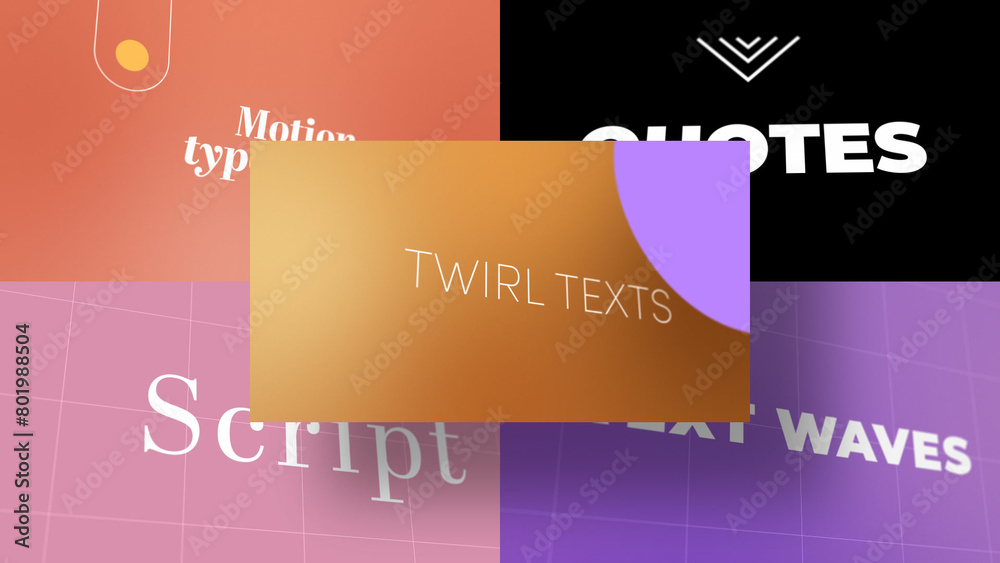 3D Depth Perception Text | Animated Titles with Control Panels Stock ...