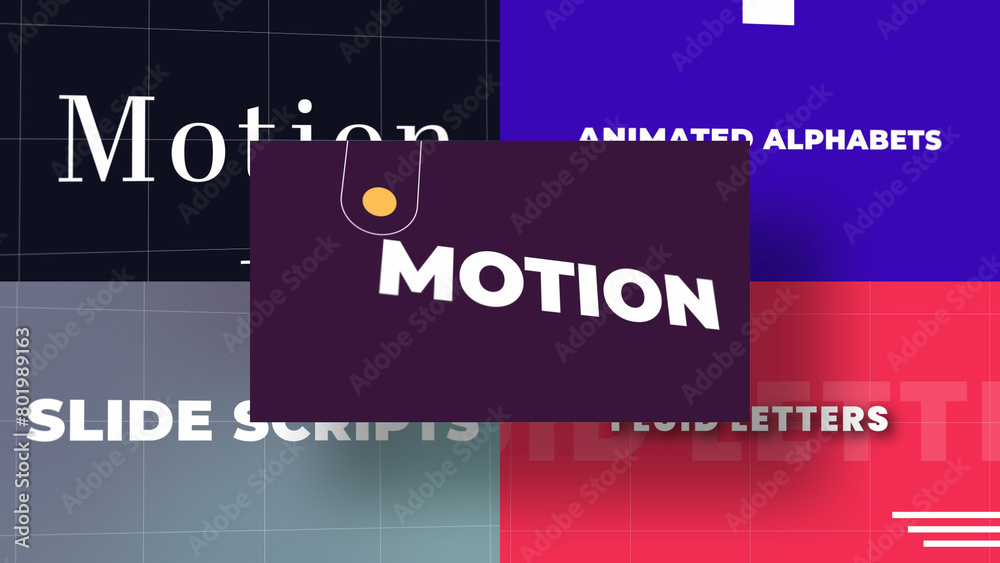 3D Dimensional Shift Text | Animated Titles with Control Panels Stock ...