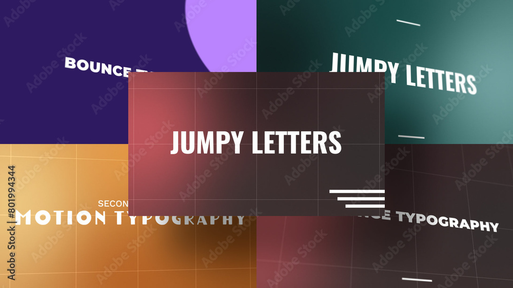 3D Floating Text Layers | Animated Titles with Control Panels Stock ...