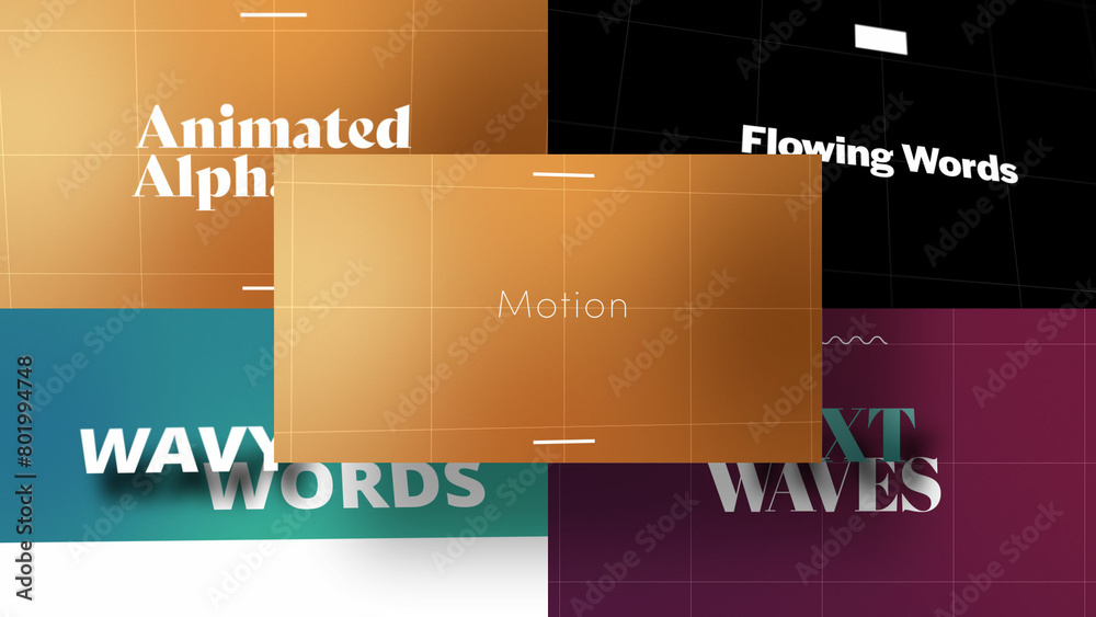 3D Fluid Typography Framework | Animated Titles with Control Panels Stock Template | Adobe Stock