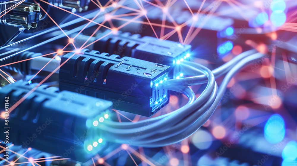 Networking Digital Connection Matrix in a Hyperconnected World Stock ...