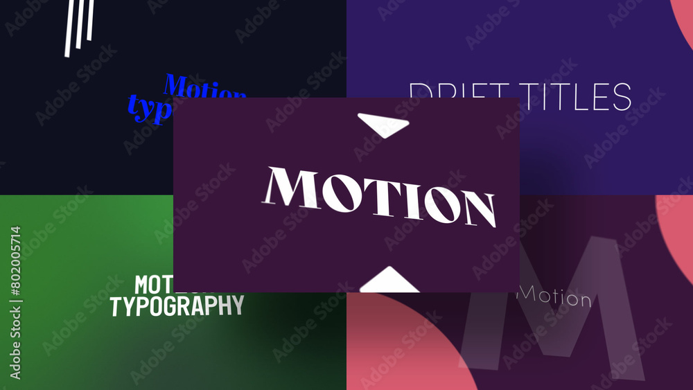 3D Radiant Text Motion | Animated Titles with Control Panels Stock ...