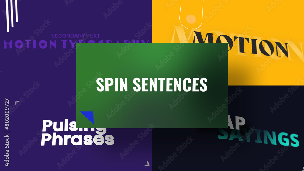 3D Streamlined Typography | Animated Titles with Control Panels Stock ...