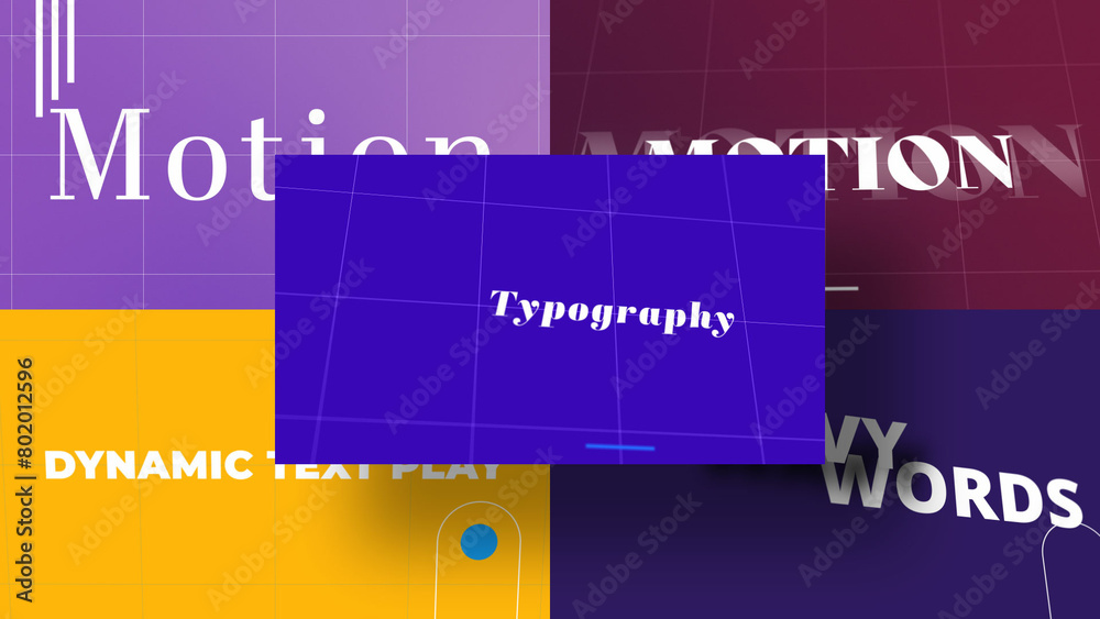 3D Text Sequences | Animated Titles with Control Panels Stock Template ...