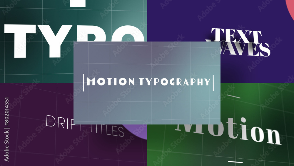 3D Vibrato Text Motion | Animated Titles with Control Panels Stock ...