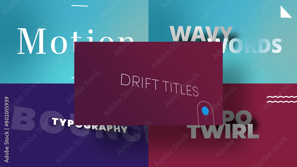 3D Waving Text Variations | Animated Titles with Control Panels Stock ...