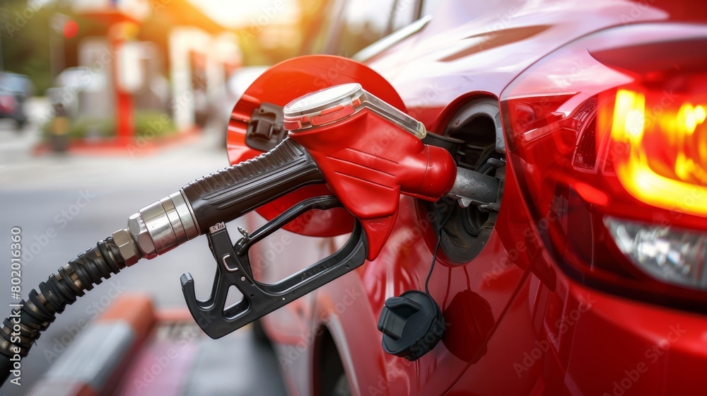 Gasoline refueling station banner with copy space background for diesel ...