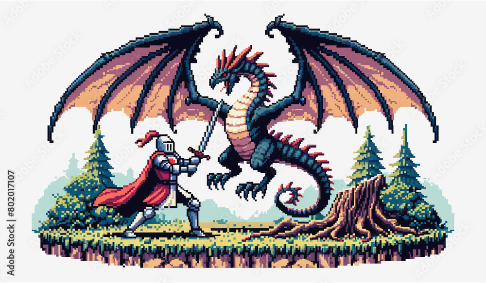 knight facing wyvern dragon in wilderness nest wyvern dragon with full ...