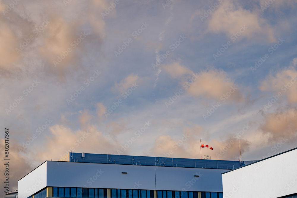 Striped White and Red Windsock Wind Cone Wind Sleeve Indicator ...