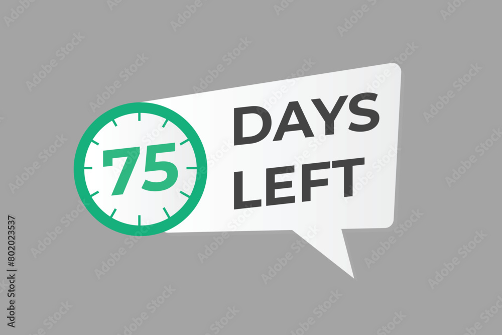 75 days to go countdown template. 75 day Countdown left days banner ...