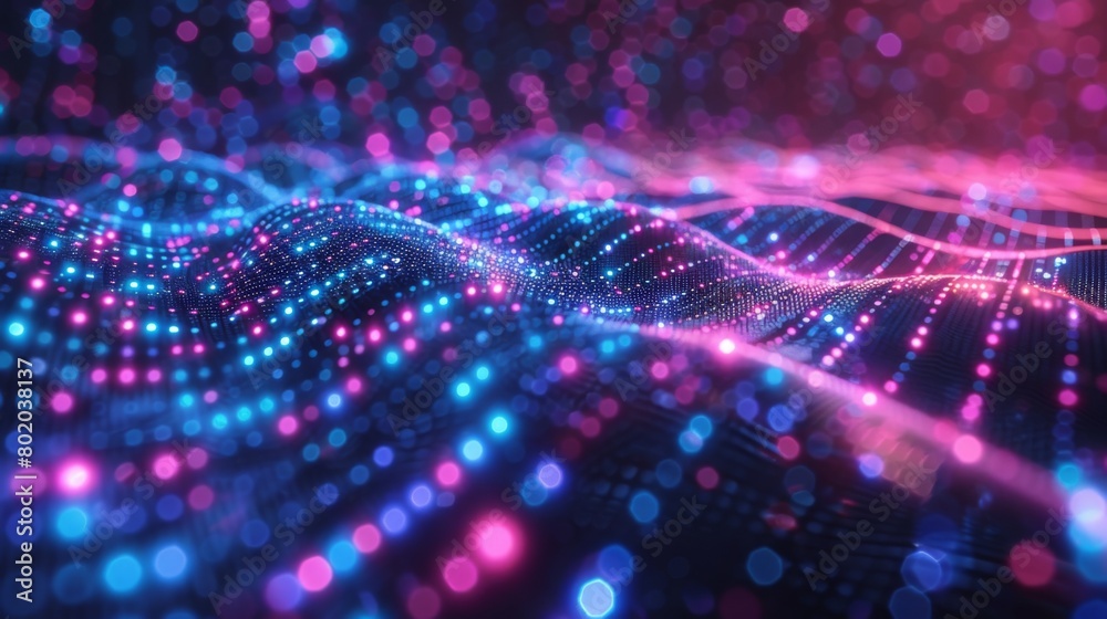 Abstract Background Of Binary Code And Ai Algorithms Technology And Innovation Concept In Blue
