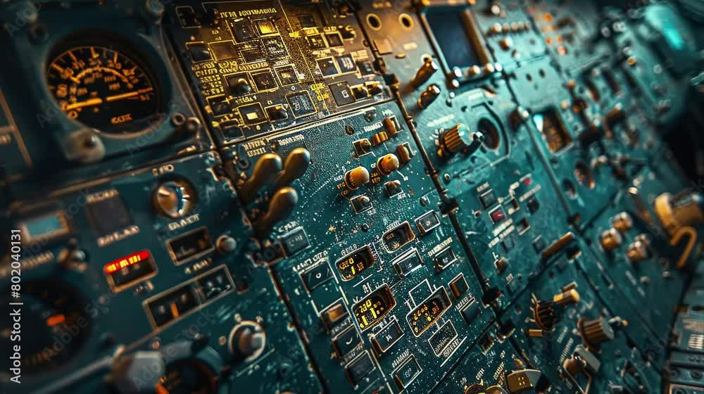 Aircraft control panel control panel.Precision and Control: A Close-Up ...