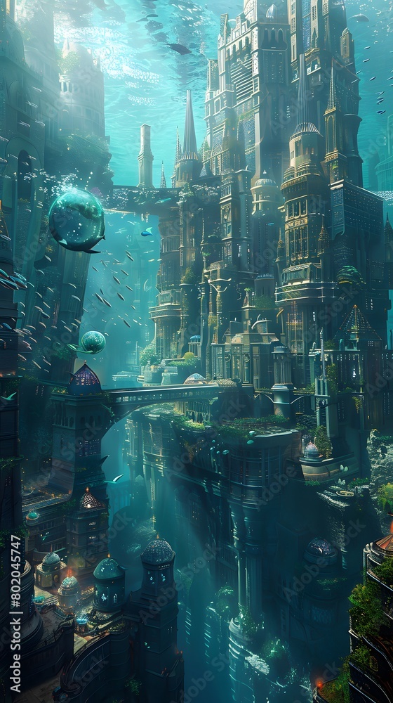 Exploring Futuristic Underwater Cities Expanding into the Ocean Stock ...