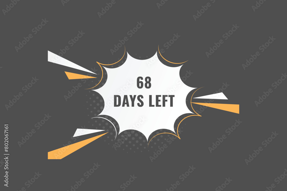 68 days to go countdown template. 68 day Countdown left days banner ...