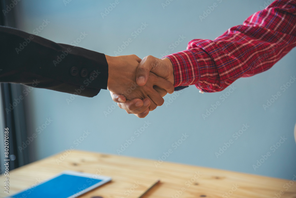 Banner Trust honesty business customer handshake together promise ...