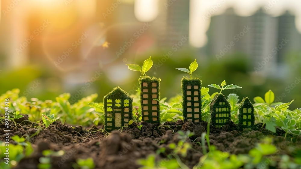 Image shows human focus on sustainability reducing carbon footprint ...