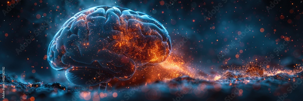 The human brain connects machine,Brain function symbol, and psychology ...