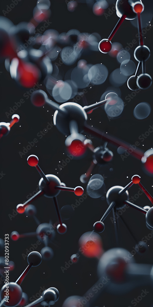 Foto de Representação de átomos e moléculas formando uma ligação ...