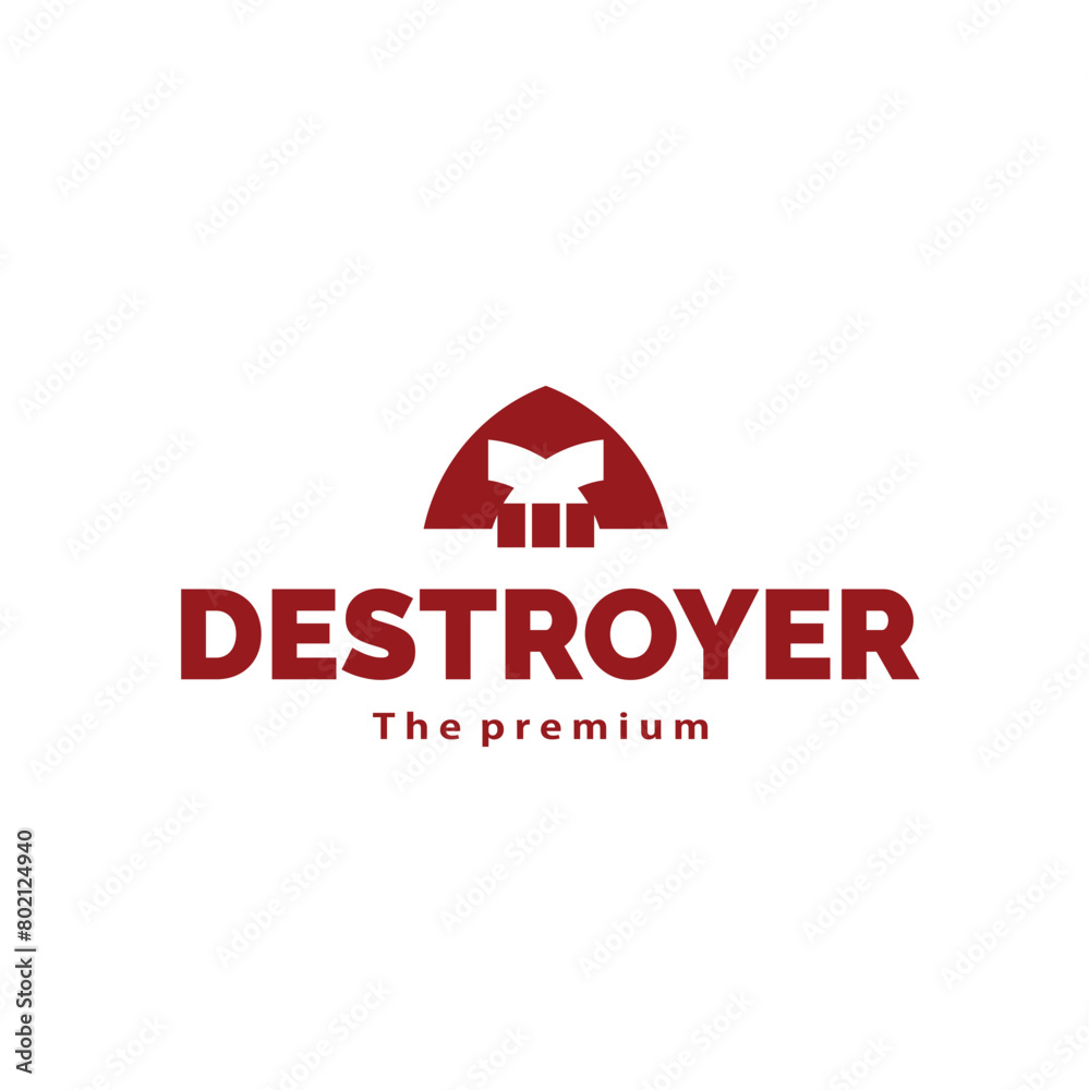 vector illustration of destroyer logo icon with helmet as symbol Stock ...
