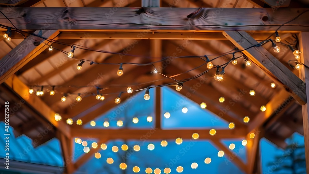 Illuminated Wooden Structure. Concept Lighting Design, Sculptural Art ...