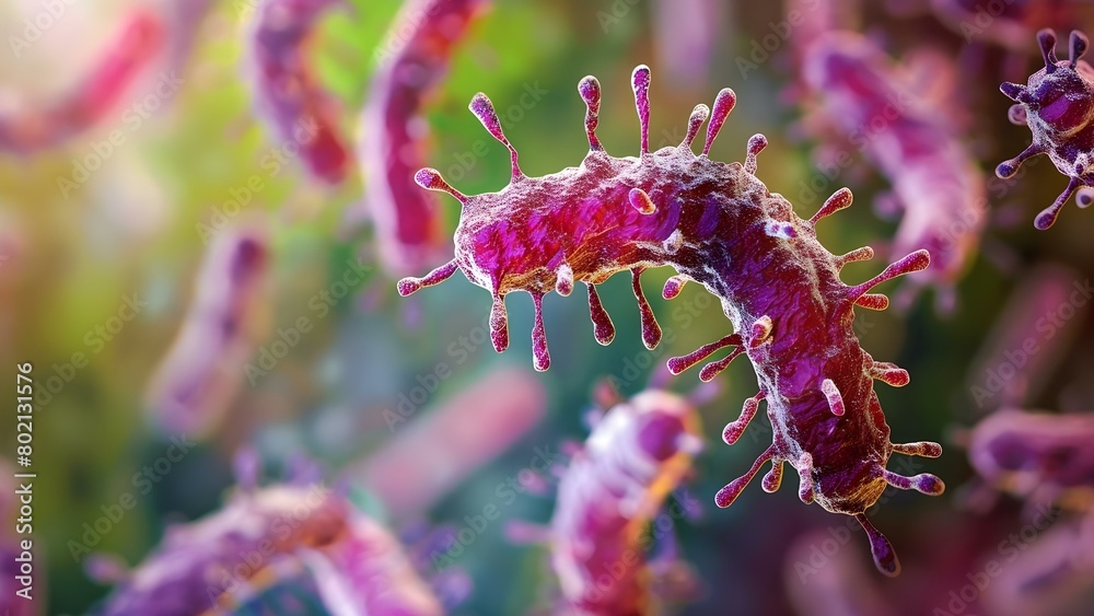 Studying Microscopic Germs in Biology for Infection Treatments. Concept ...