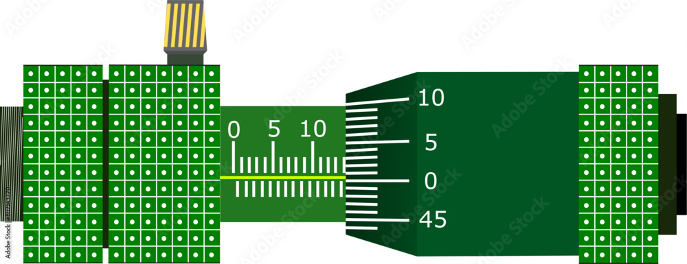 Tubular inside micrometer isolated on a white background,It is a ...