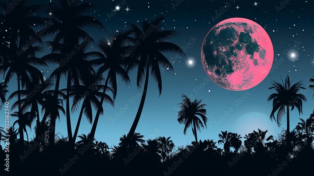 A miami vice theme banner with soft neon pink, teal and black gradient ...