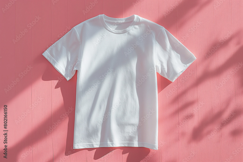 A white T-shirt, pure cotton, thick, loose style, product picture ,mock ...