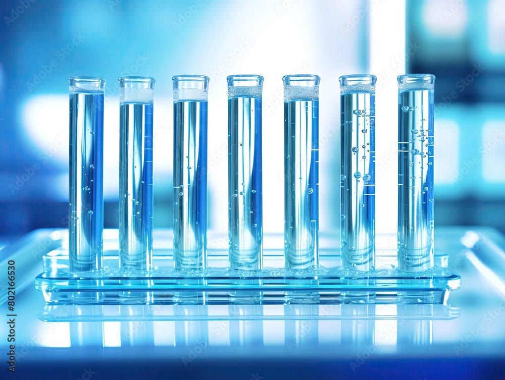 tube, blue, test, rack, drip, liquid, pipette, laboratory, panoramic ...